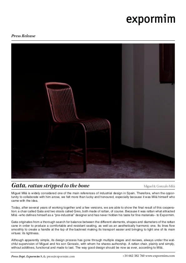 Mueble de España - Products - GATA chair