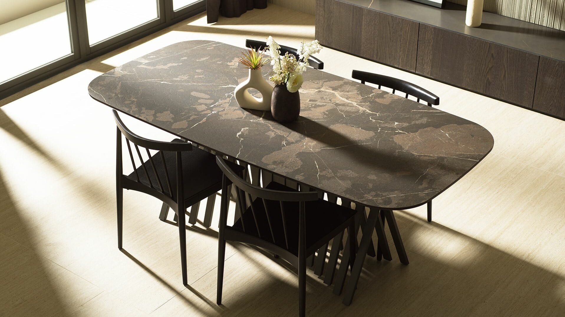 Mueble de España - Products - TABLES | Metallic & Wood ceramic | NEO